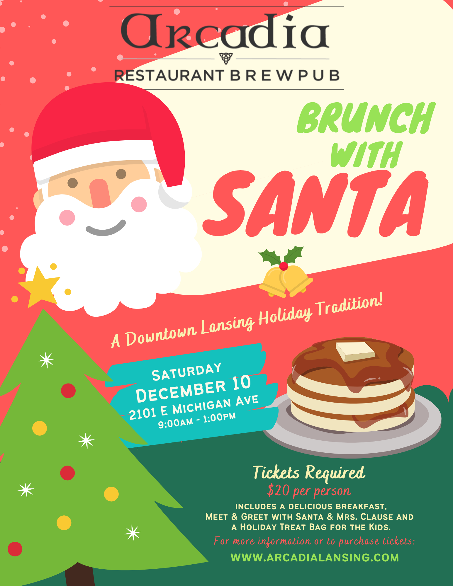 Brunch with Santa at Arcadia Smokehouse (Saturday, December 10th ...