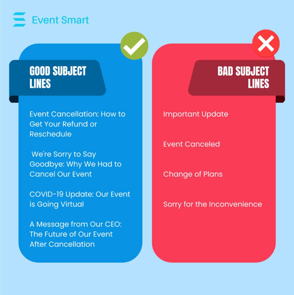 Event Cancellation Email For Event Planning Success Event Smart