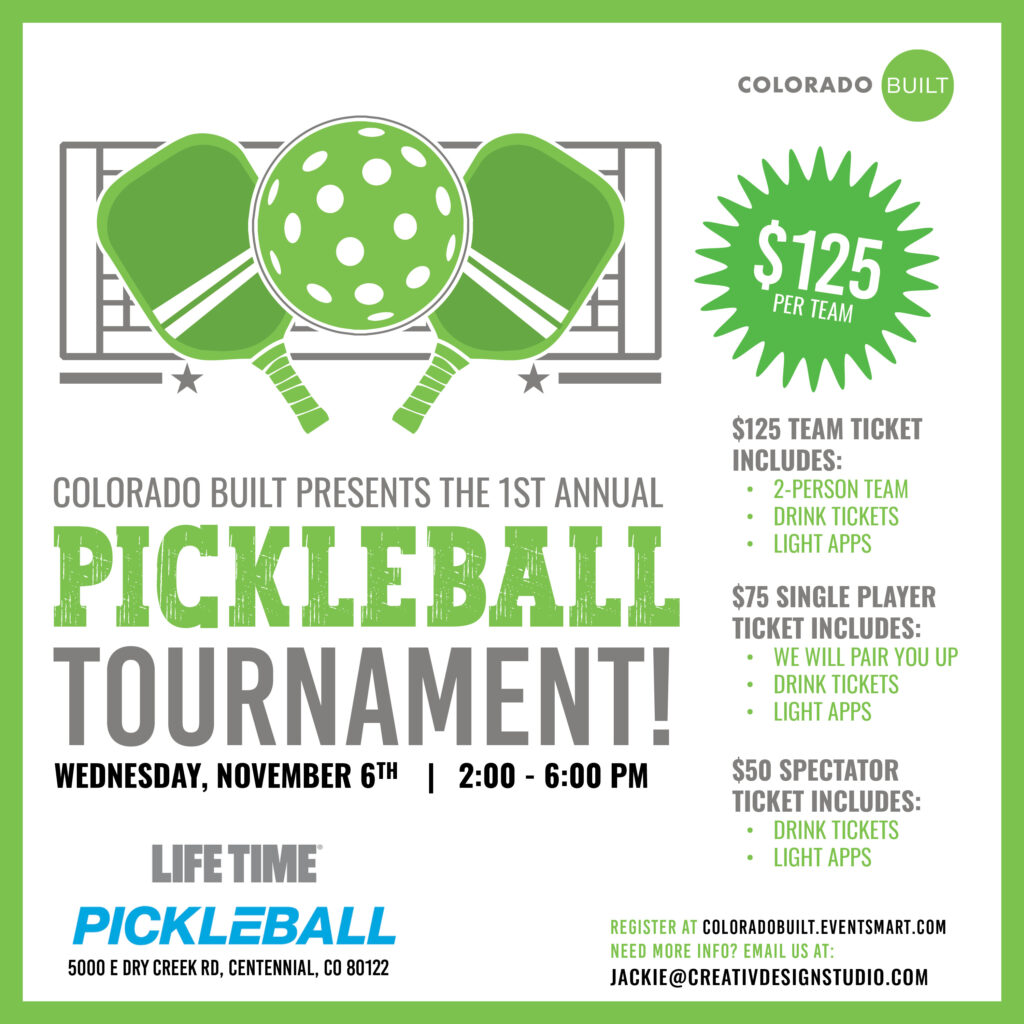 1st Annual Pickleball Tournament – Colorado Built